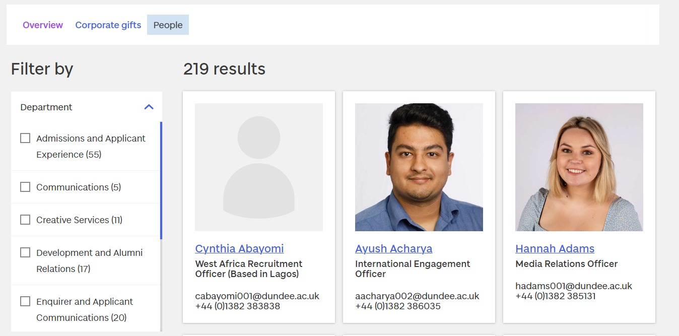 The evolution of staff pages on the University website – Web Services Blog